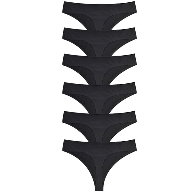 GaaiKei Womens Mid-Rise Seamless Thongs Comfy Ladies Underwear G ...