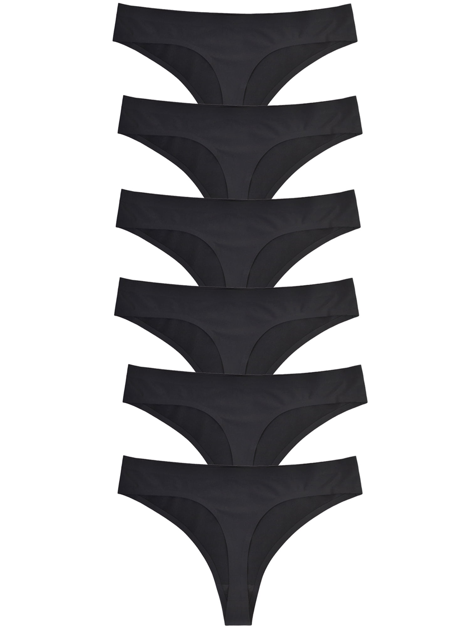 GaaiKei Womens Mid-Rise Seamless Thongs Comfy Ladies Underwear G ...