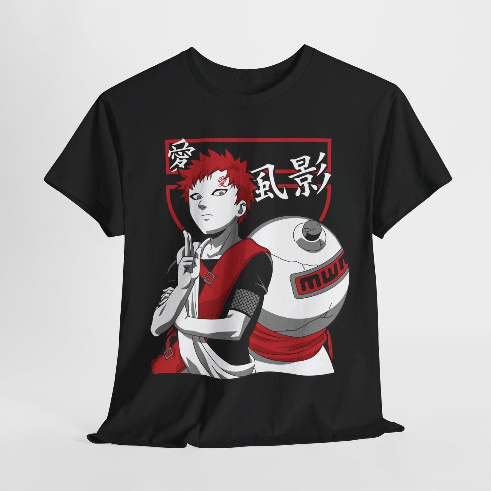 Gaara Shirt Naruto Shippuden Sasuke Kakashi Unisex Anime Tee T-Shirt ...