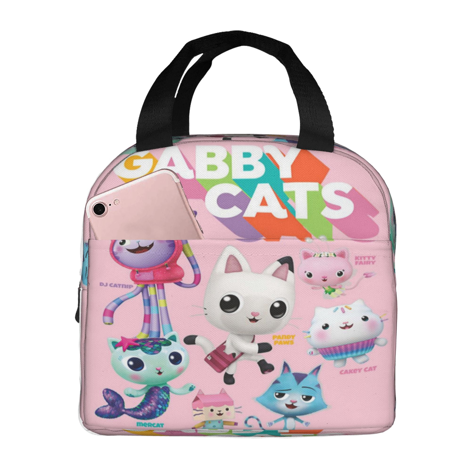 Gabby Dollhouse Cats Lunch Bag Tote Shoulder Bags Insulated Lunch Box ...