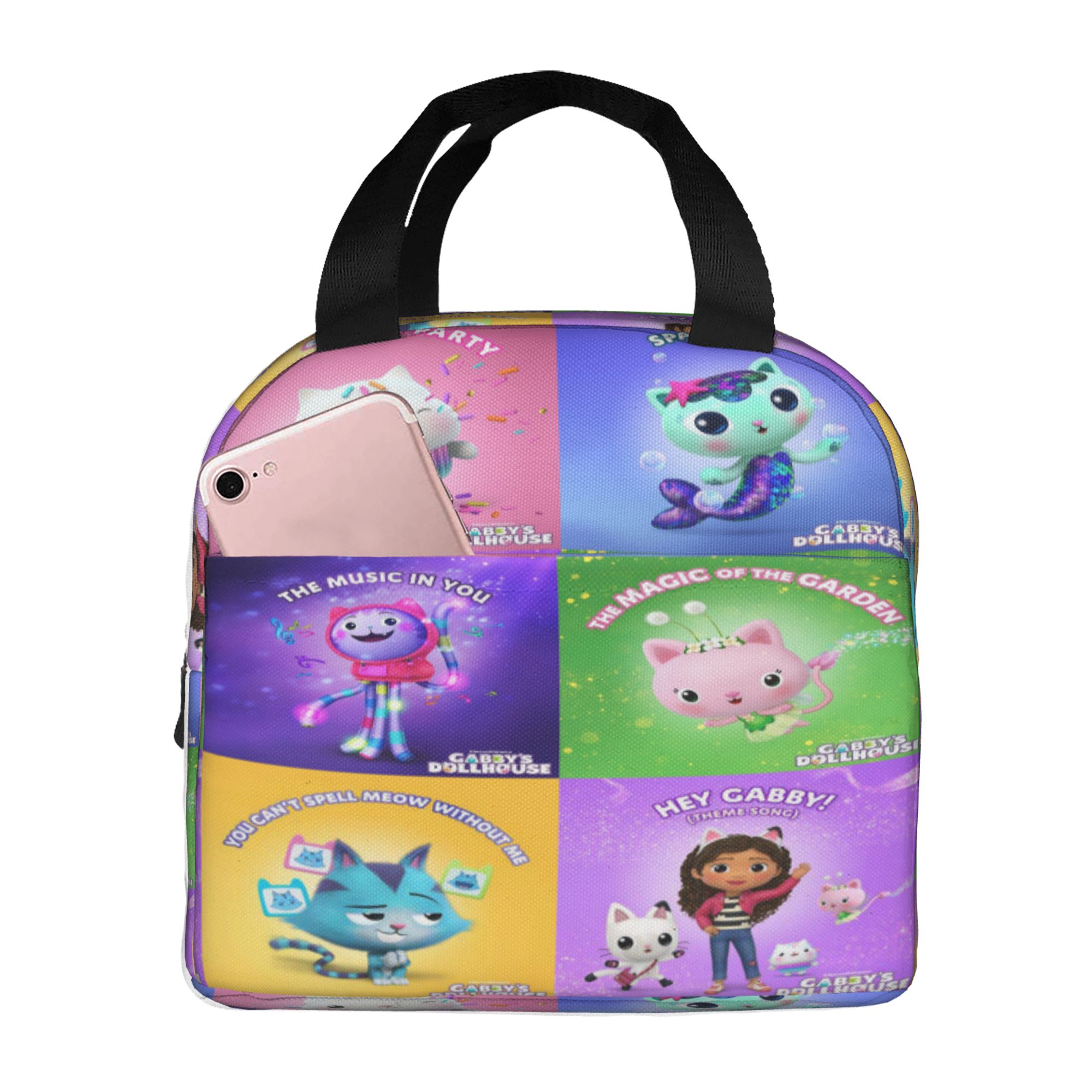 Gabby'S Dollhouse Lunch Bag Tote Shoulder Bags Insulated Lunch Box ...