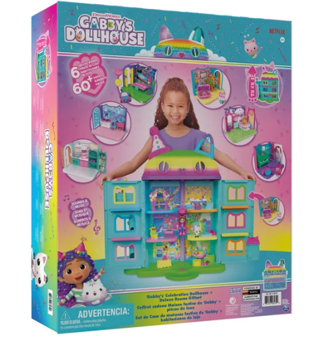 Gabby’s Celebration Dollhouse and Deluxe Rooms Set - Walmart.com