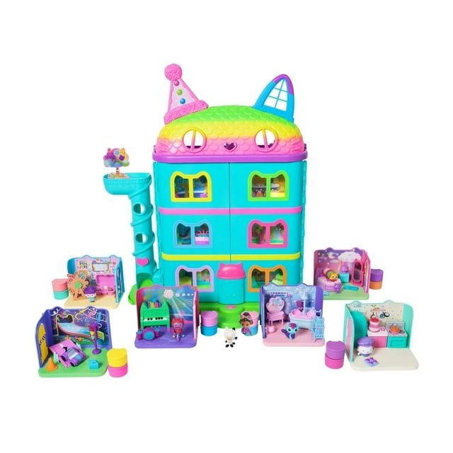 Gabby’s Celebration Dollhouse and Deluxe Rooms Set - Walmart.com