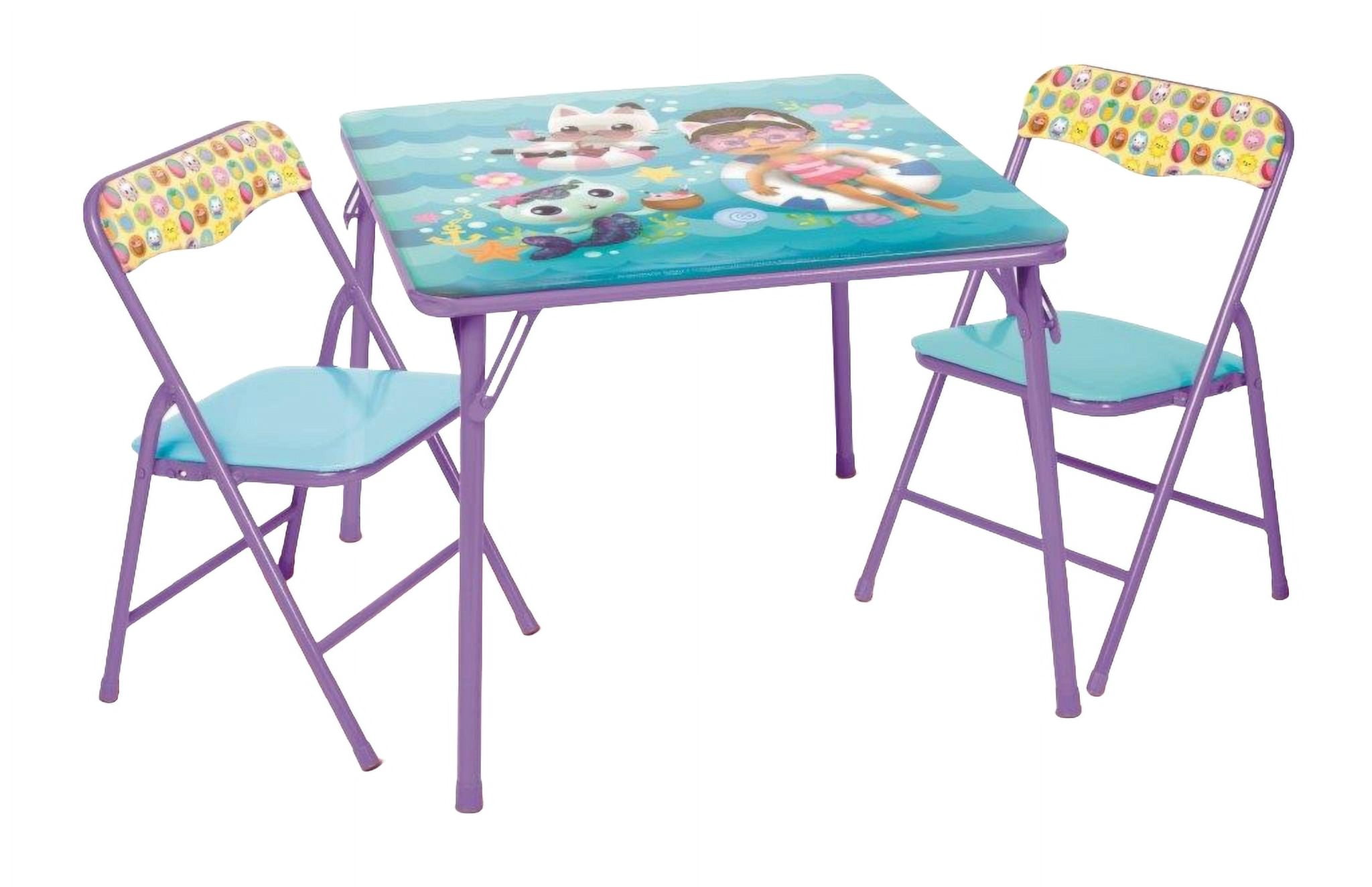 Gabby's Dollhouse Kids Furniture Activity Table & Chair Set, Toddler ...
