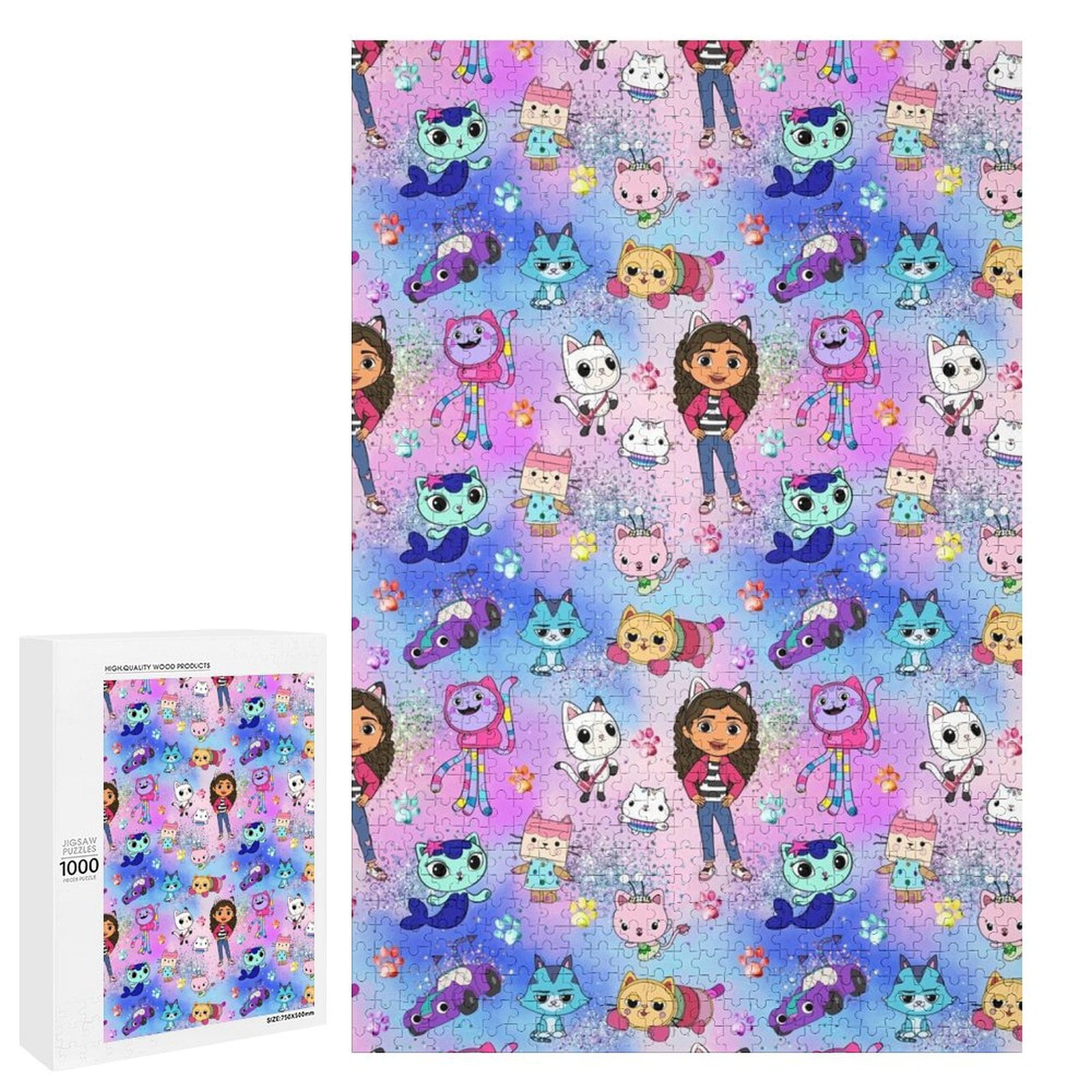 Gabby's Dollhouse Characters Wooden Jigsaw Puzzles Accessories ...