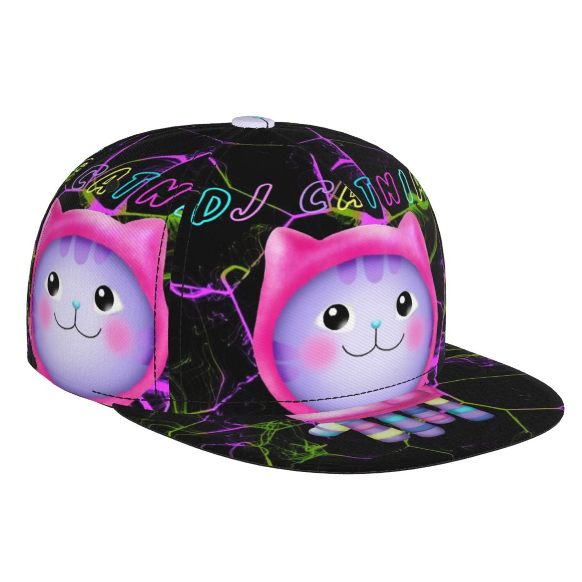 Gabby's Dollhouse DJ Catnip Brim Bill Baseball Cap Adjustable Snapback ...