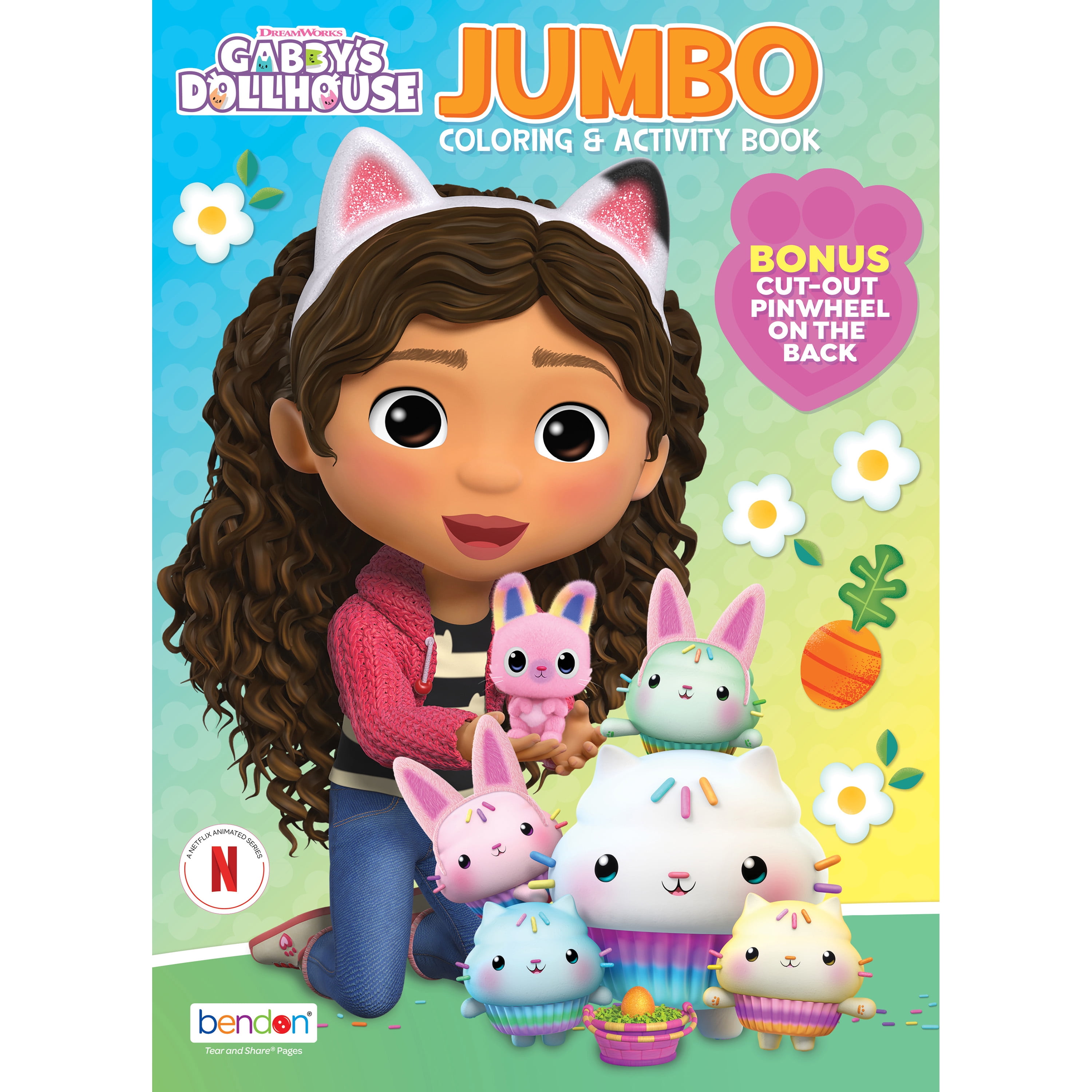 Gabby's Dollhouse Easter Jumbo Coloring Book, 64-Pages - Walmart.com
