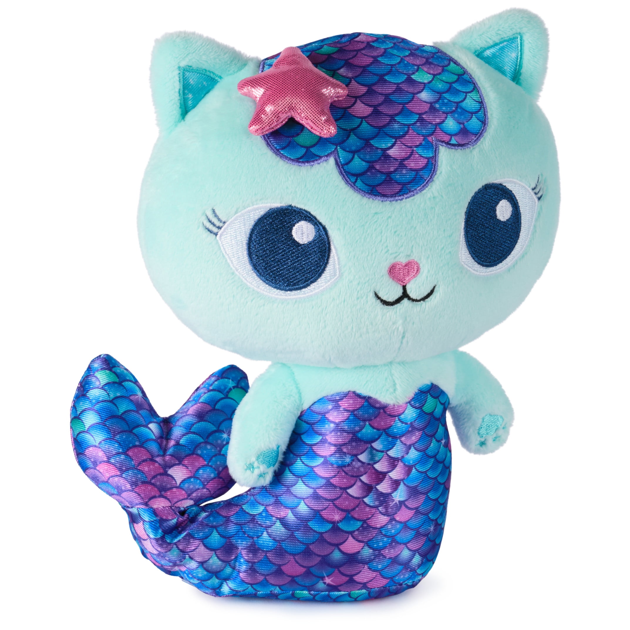 Gabby’s Dollhouse, Fin-Tastic MerCat, 10-Inch Plush Toy with Moving ...