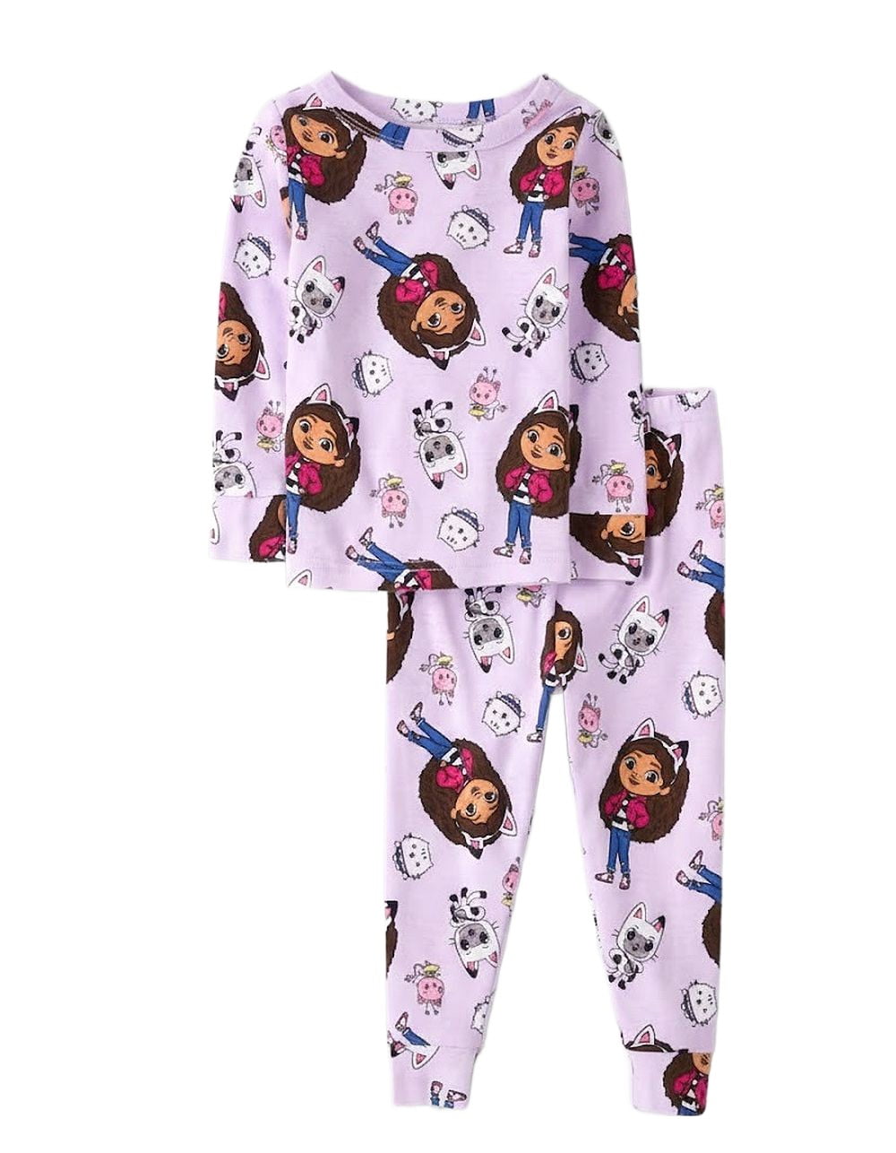 Gabby's Dollhouse Gabby, Pandy Paws and Characters Lavender Cotton ...