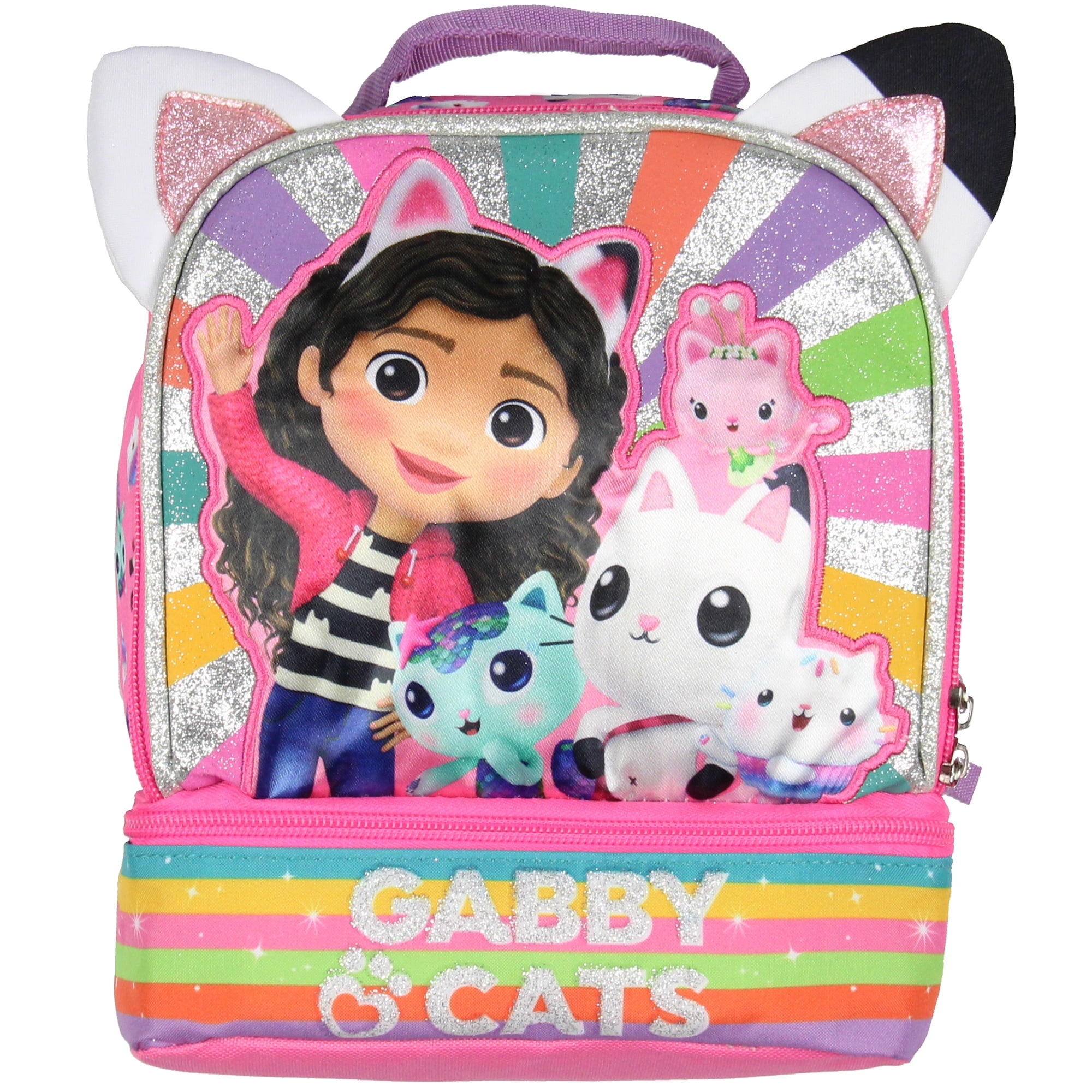 Gabby's Dollhouse Lunch Box 3D Gabby and Cats Dual-Compartment ...