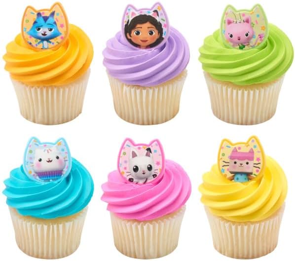 Gabby's Dollhouse Magical Cupcake Rings Toppers 24 Count - Walmart.com