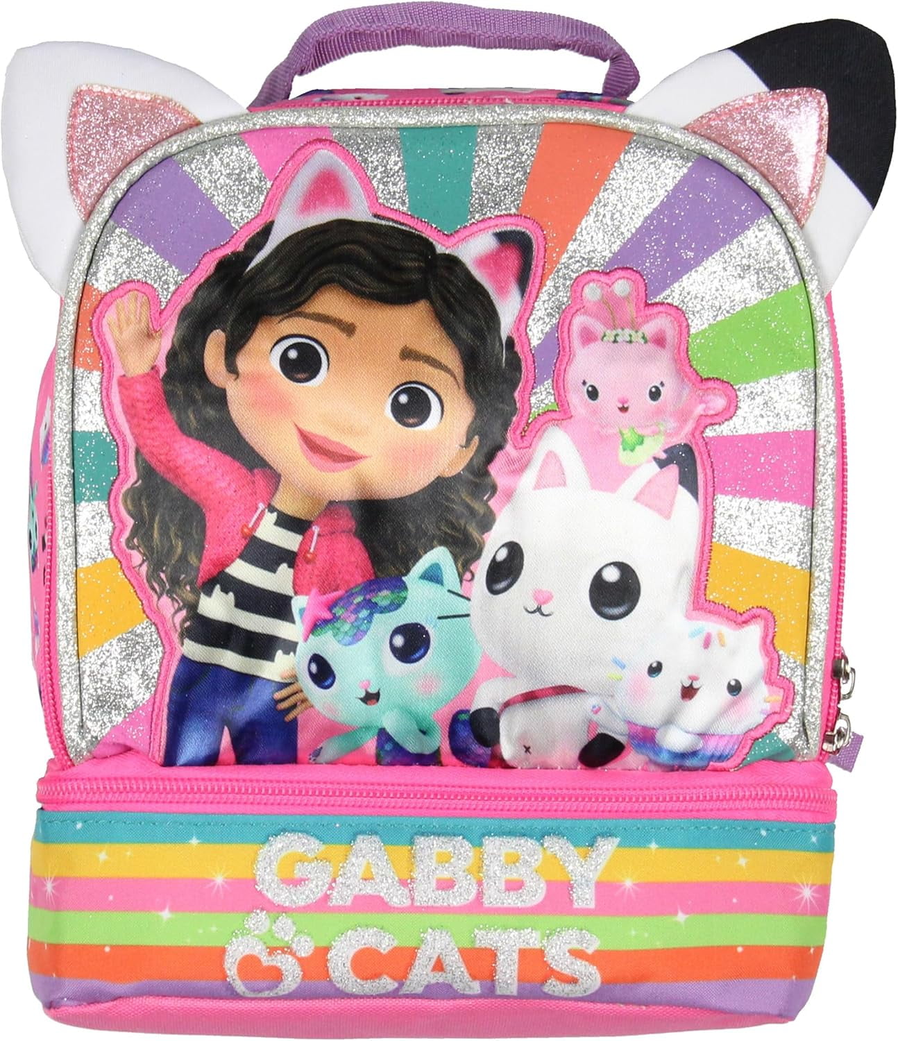 Gabby's Dollhouse Meal Box 3D Gabby and Cats Dual - Compartment Thermal ...