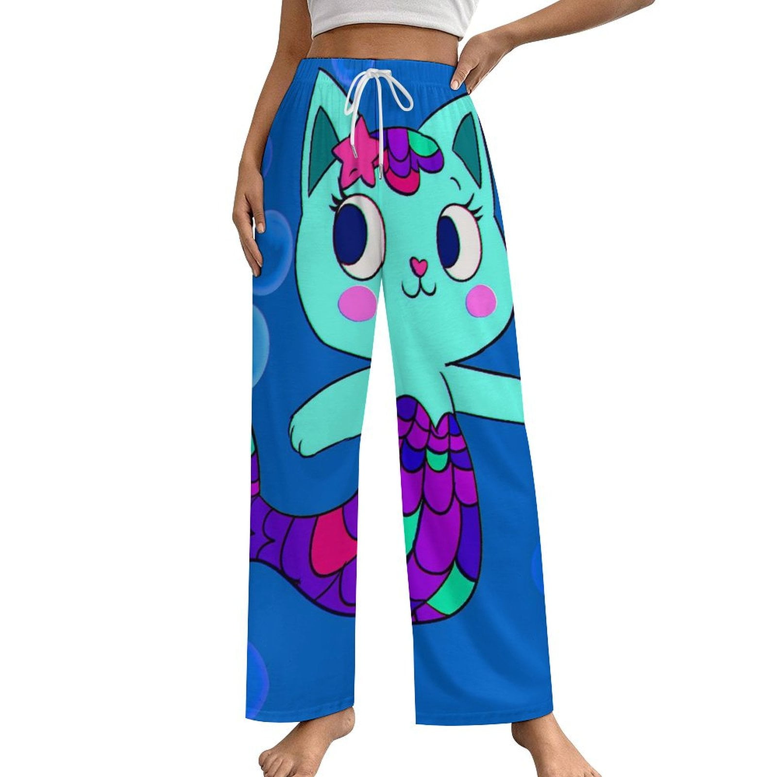 Gabby's Dollhouse Mercat Women's Pajama Long Pants Ladies Home Sleeping ...