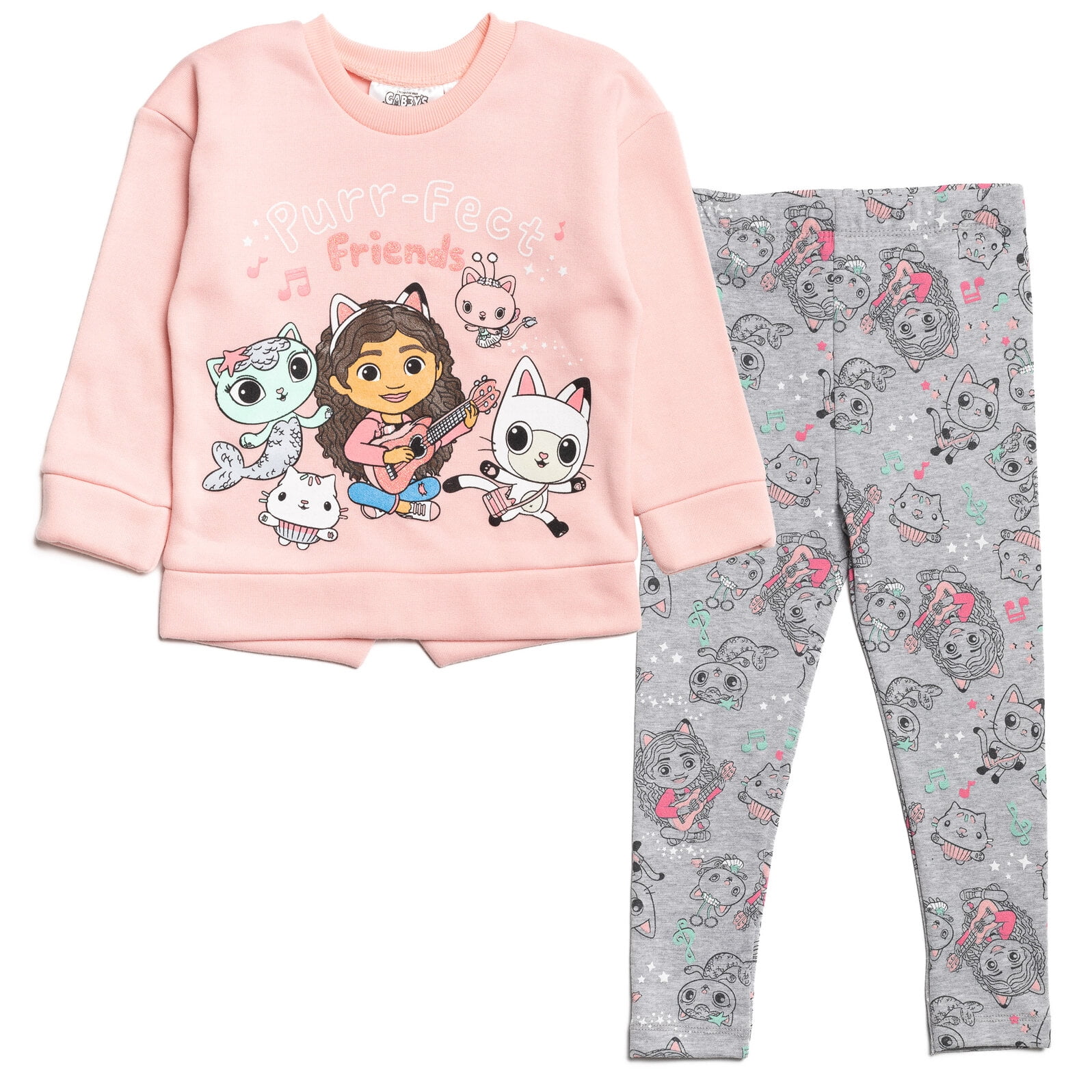 Gabby's Dollhouse Toddler Girls Sweater & Leggings Set, Pandy Paws ...