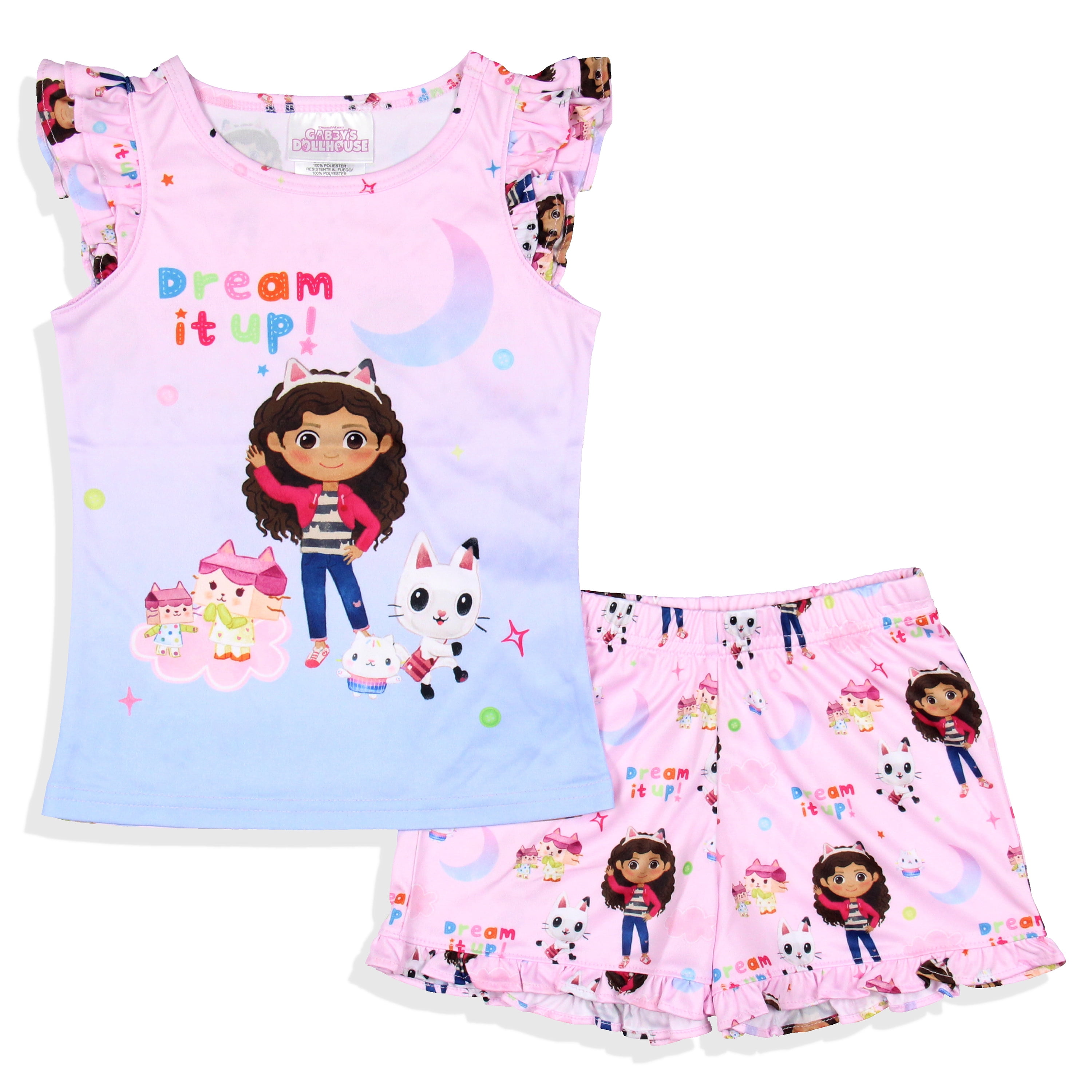 Gabby's Dollhouse Toddler Girls' Dream It Up Sleep Pajama Sleep Set ...