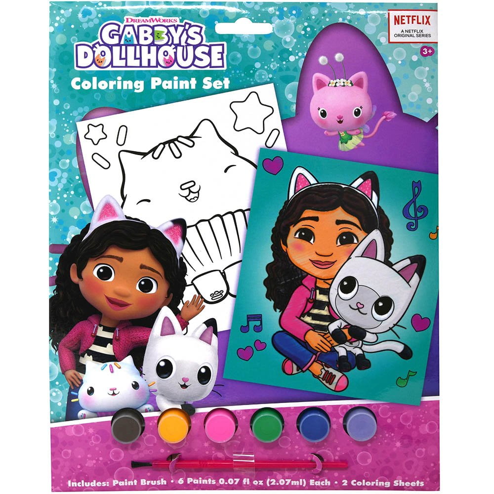 Gabbys Dollhouse Officially Licensed Poster Paint Set, Age 3+, 6 PACK ...