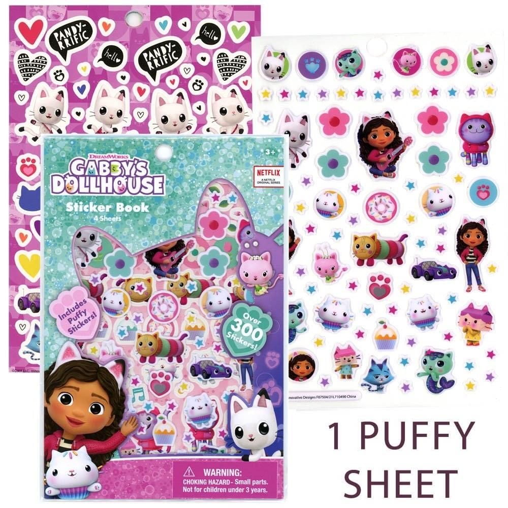 Gabbys Dollhouse Sticker Book, Puffy Stickers, 300+ Stickers for Kids ...