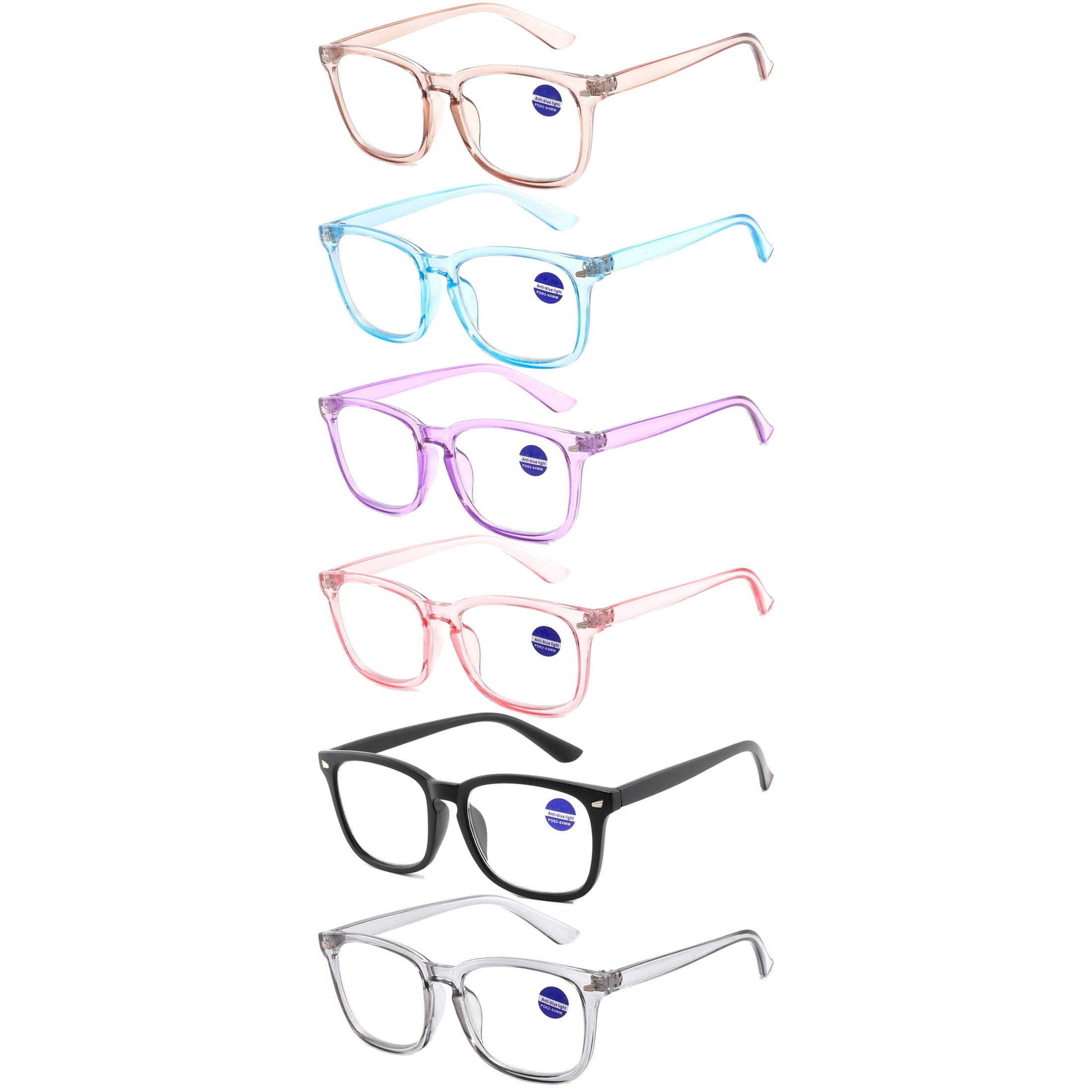 Gabii SL8488 6-Pack +3.00 High-Definition Blue Light Blocking Reading ...