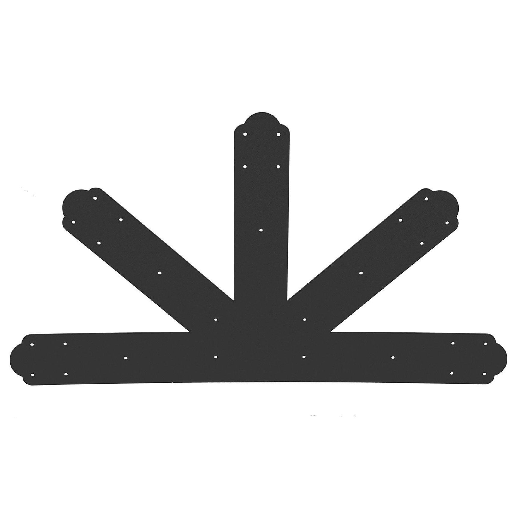 Gable Plate, 12:12 Pitch Truss Connector, Black Powder-Coated Steel ...