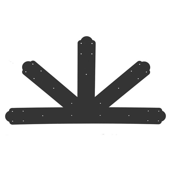 Gable Plate Black Powder Coated - 12:12 Pitch Truss Connector, 4mm ...