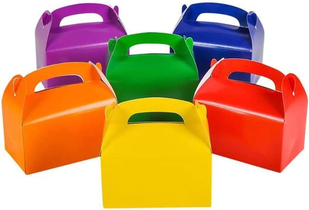 Gable Treat Boxes, Party Favor Boxes for Kids Birthday, Candy Boxes ...