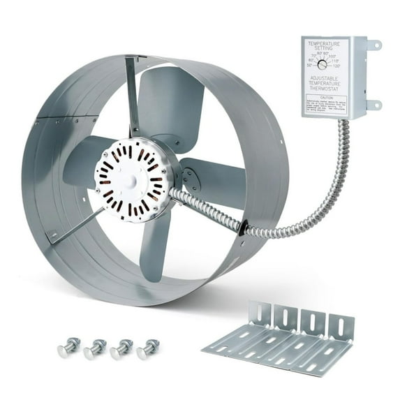 Gable Vent Attic Fan, 15" Exhaust Ventilation Fan with Adjustable ...