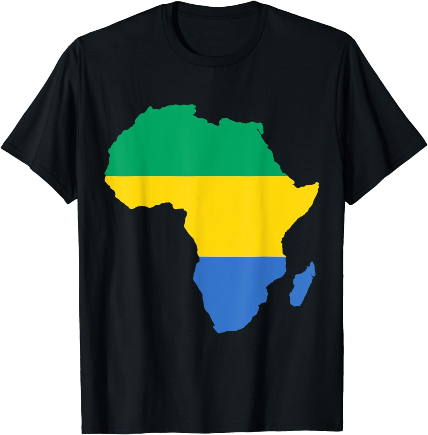 Gabon Flag Africa Continent Silhouette Gift for Gabonese T-Shirt ...