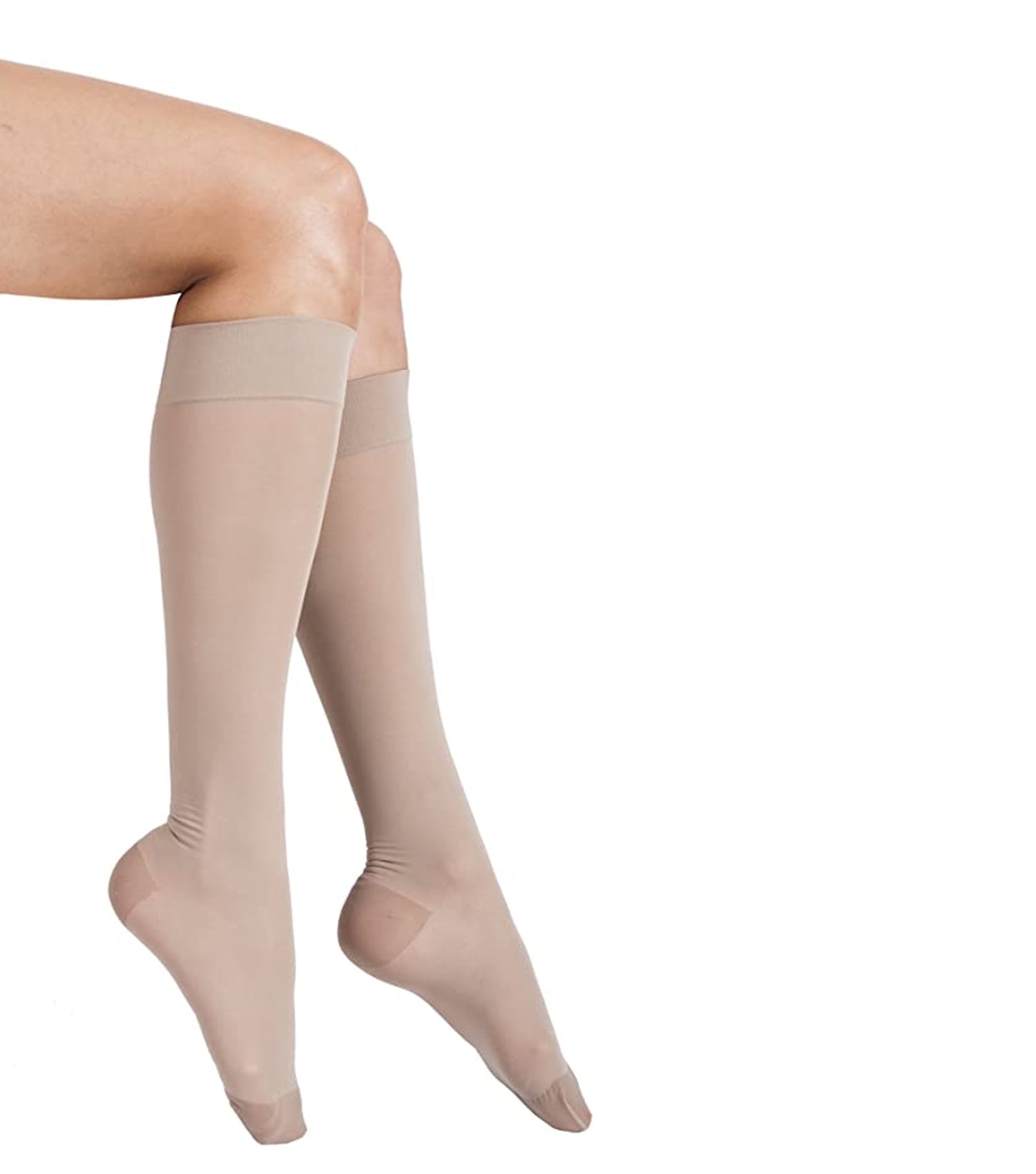 Gabrialla Sheer Knee High Compression Socks for Women, 20-30 mmHg ...