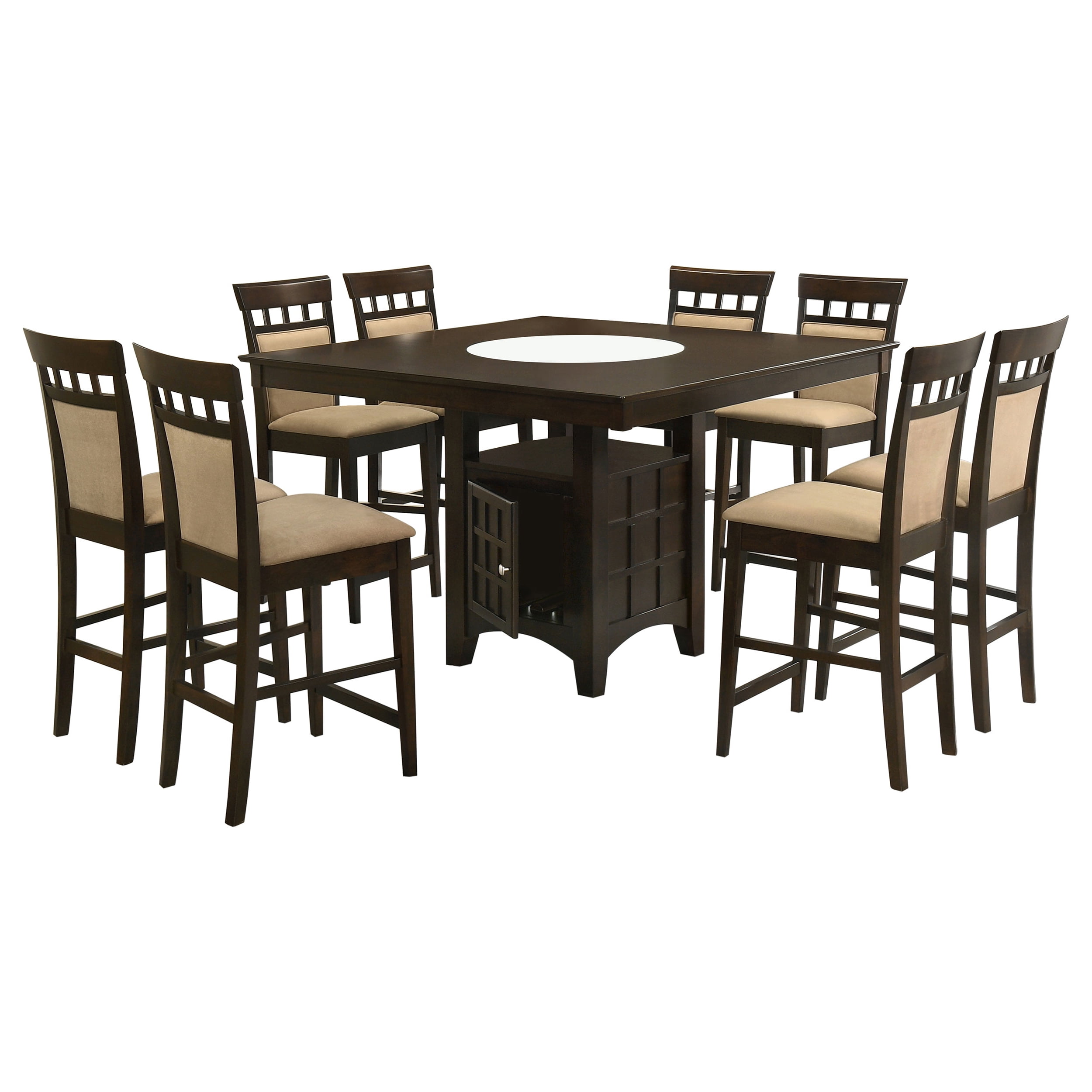 Gabriel 9-piece Square Counter Height Dining Set Cappuccino - Walmart.com