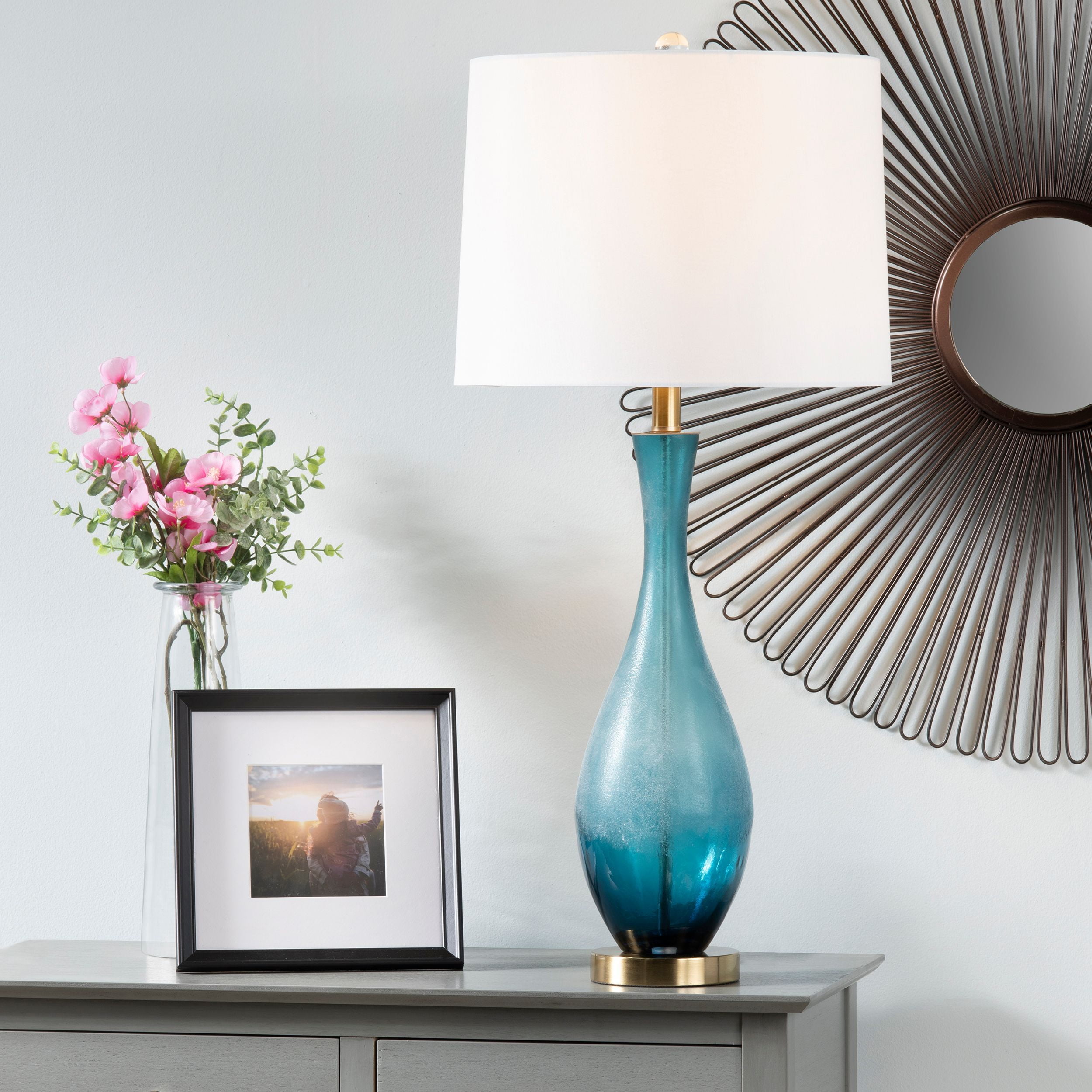 Gabriel 31" Table Lamp, Blue - Walmart.com