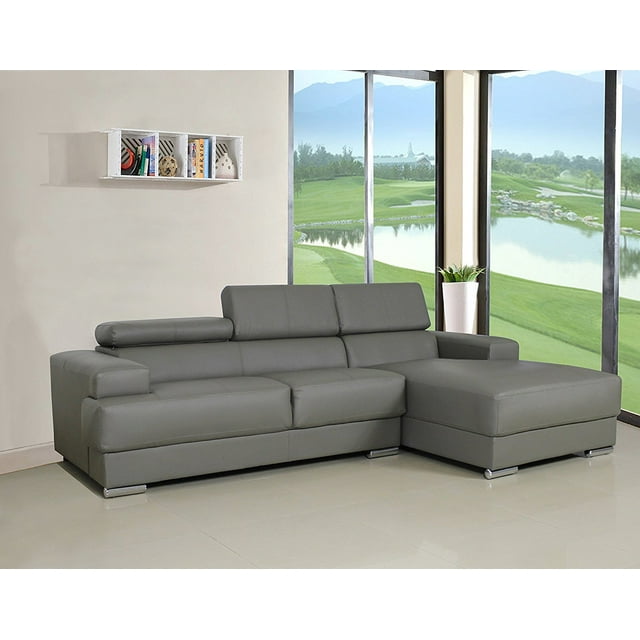 Gabriel Contemporary Bonded Leather 2-Pc Left Facing Sectional Sofa Set ...