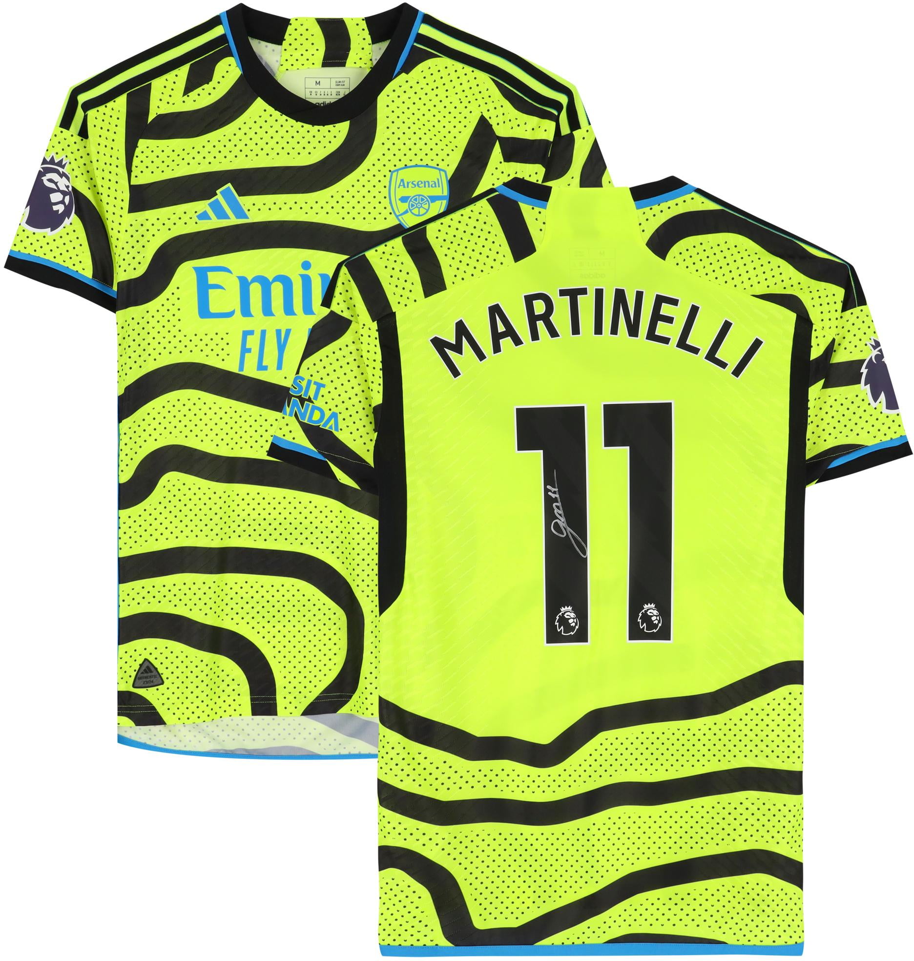 Gabriel Martinelli Arsenal Autographed 2023-24 Yellow Adidas Authentic ...