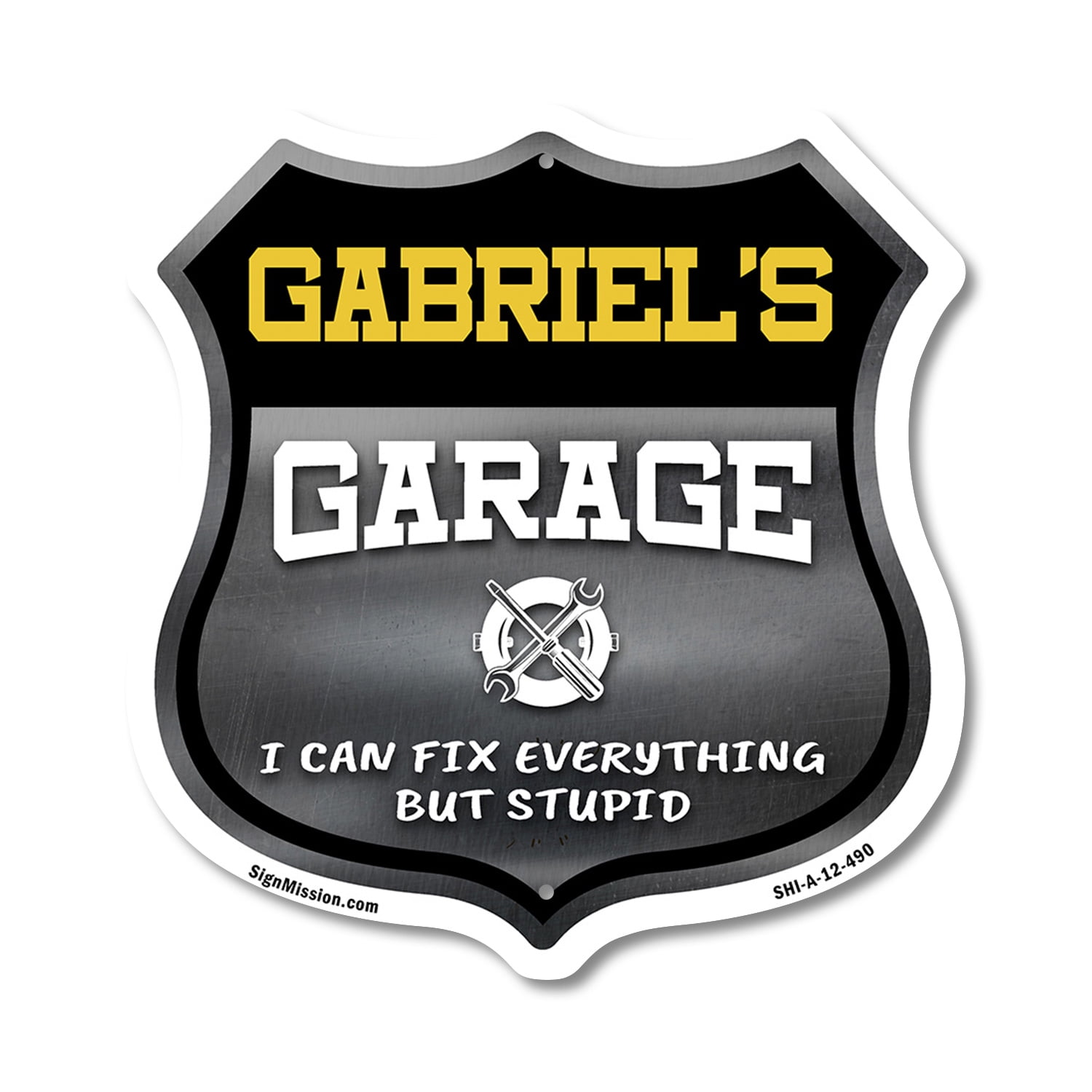 Gabriel's Garage I Can Fix Everything But Stupid 12 inch X 12 inch ...