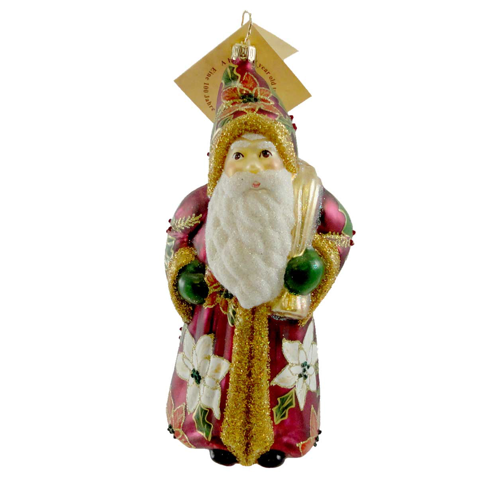 Gabriela Christoff Ornaments 6.25In Kris Kringle, Glass, Christmas ...