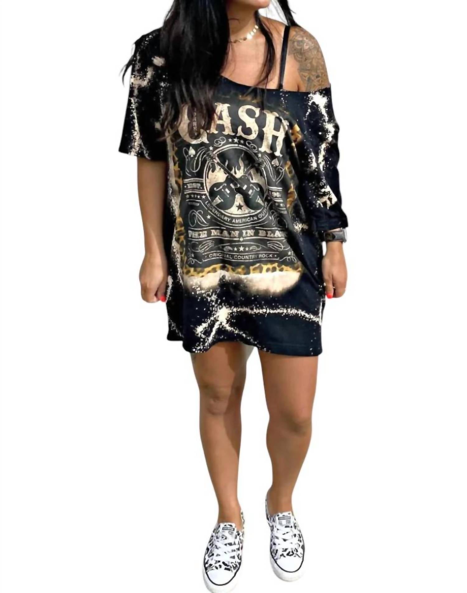 Gabriella Clothing Cash Off-Shoulder T-Shirt Dress - Walmart.com