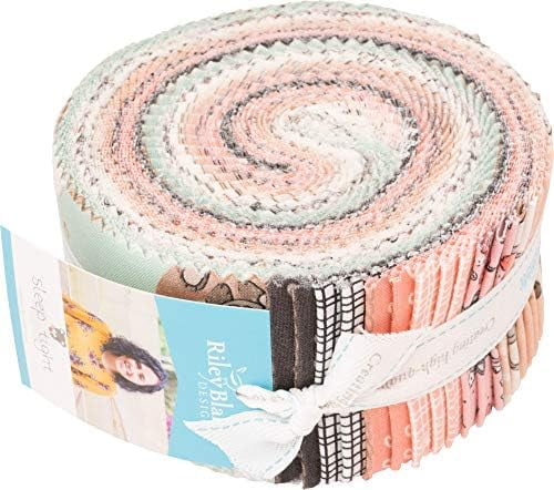 Gabrielle Neil Sleep Tight Rolie Polie 40 2.5-inch Strips Jelly Roll Riley Blake Designs RP ...