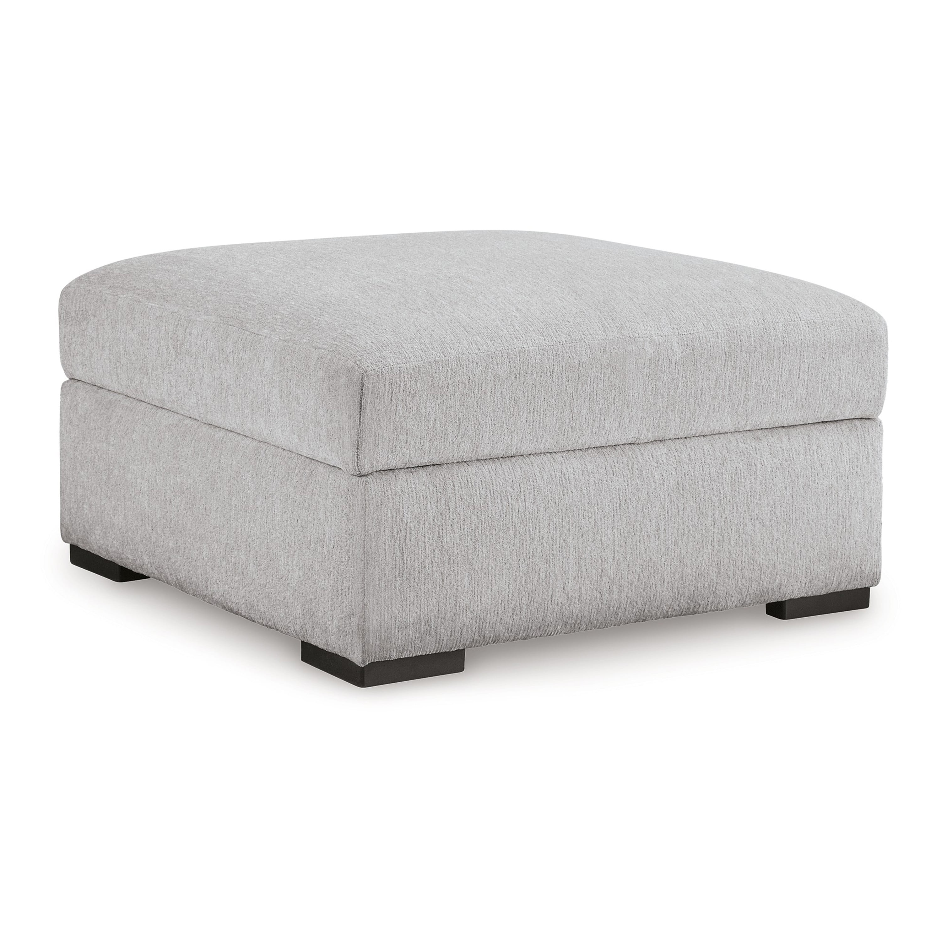 Gaby Low Profile Ottoman with Storage, Locking Wheels, Gray 37 Inch ...