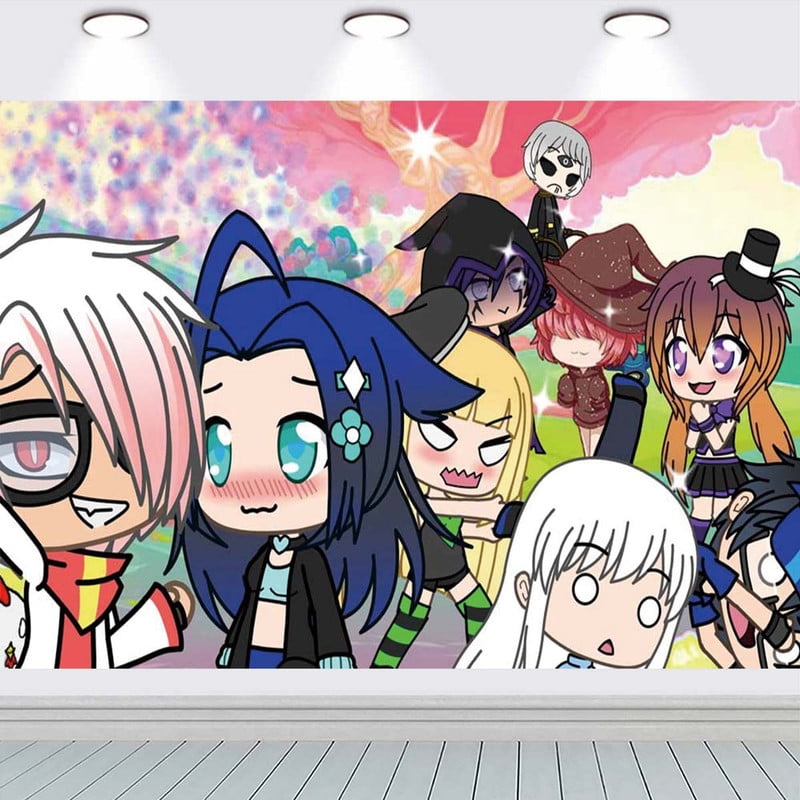 Gacha Life Birthday Party Supplies Banner Backdrop Background Taspestry ...