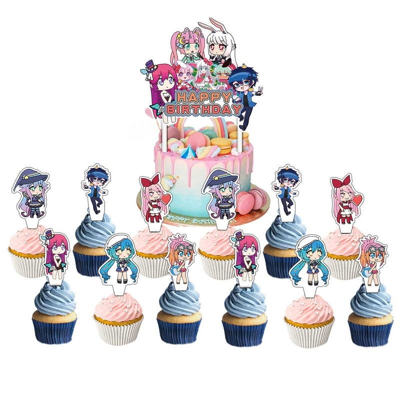 Gacha Life Cake Topper CupcakeS Set Birthday Party Supplies Decoration ...
