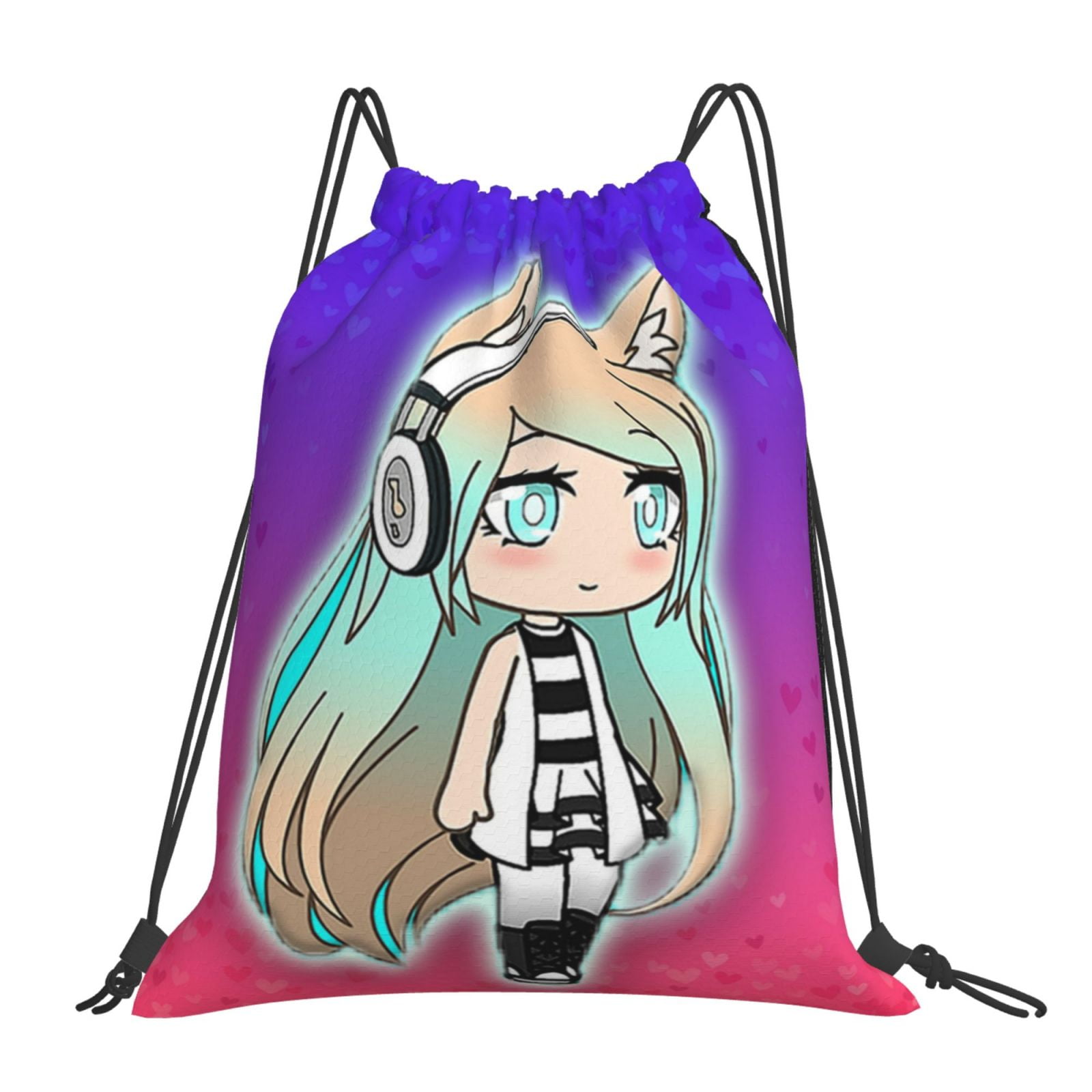 Gacha Life Drawstring Backpack Sackpack String Bag Cinch Water ...