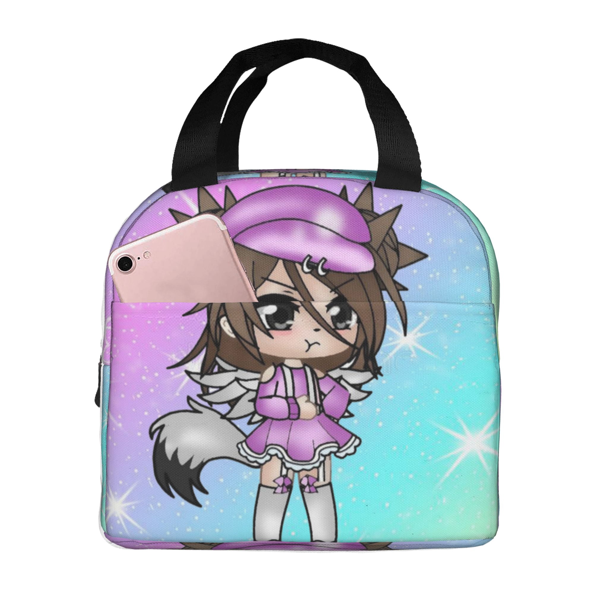 Gacha Life Lunch Bag Tote Bag Insulated Lunch Box Picnic Beach Fishing ...