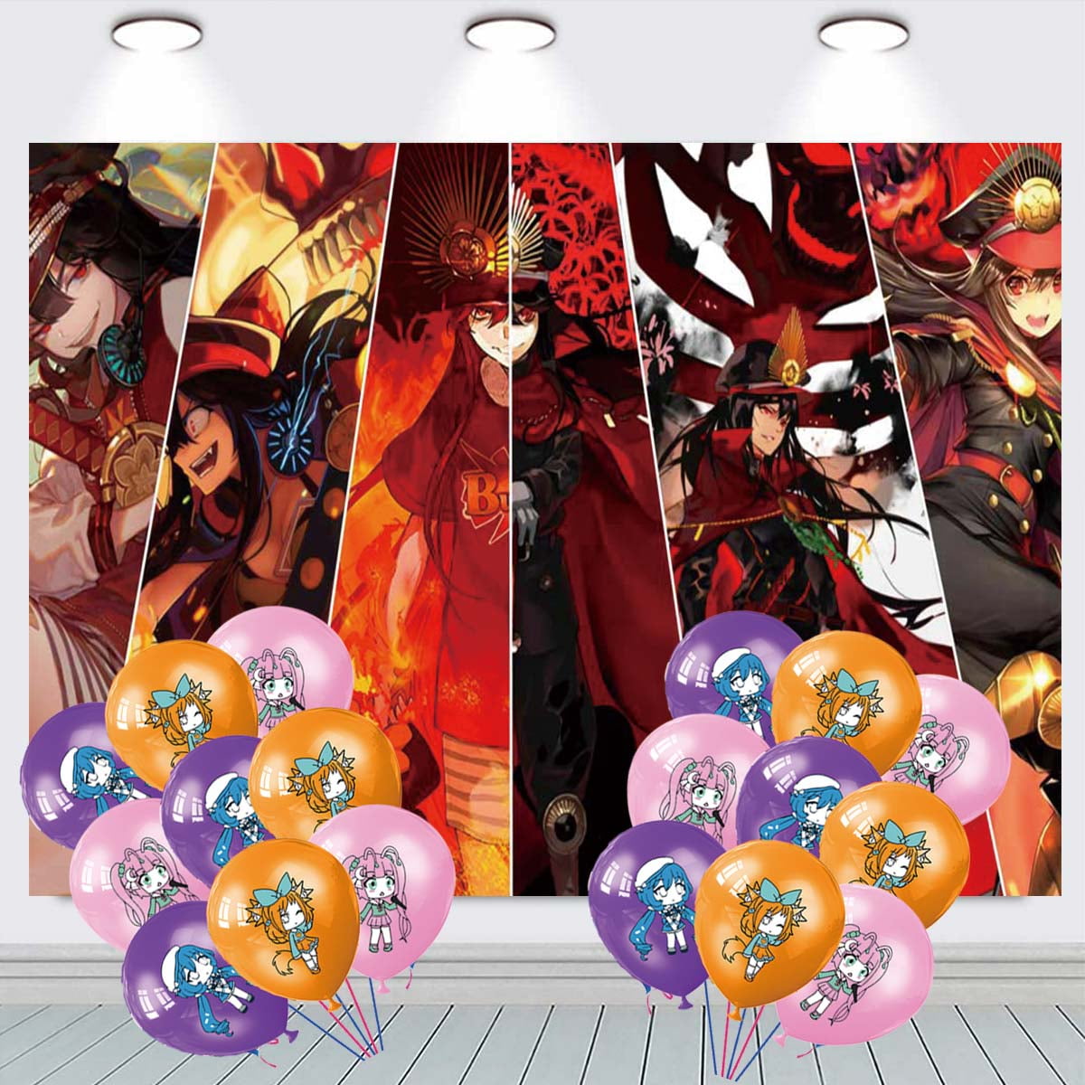 Gacha Life Party Decorations Backdrop Banner Balloons Taspestry Wall ...