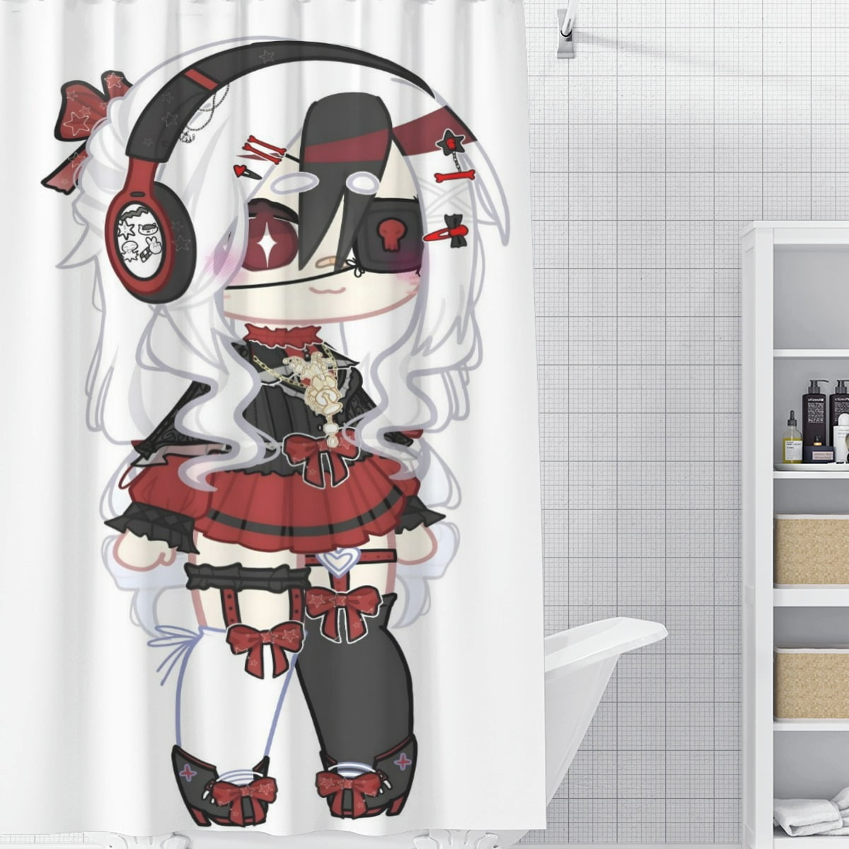 Gacha Life Shower Curtain 35*70.8 Inches Waterproof And Durable Vivid ...