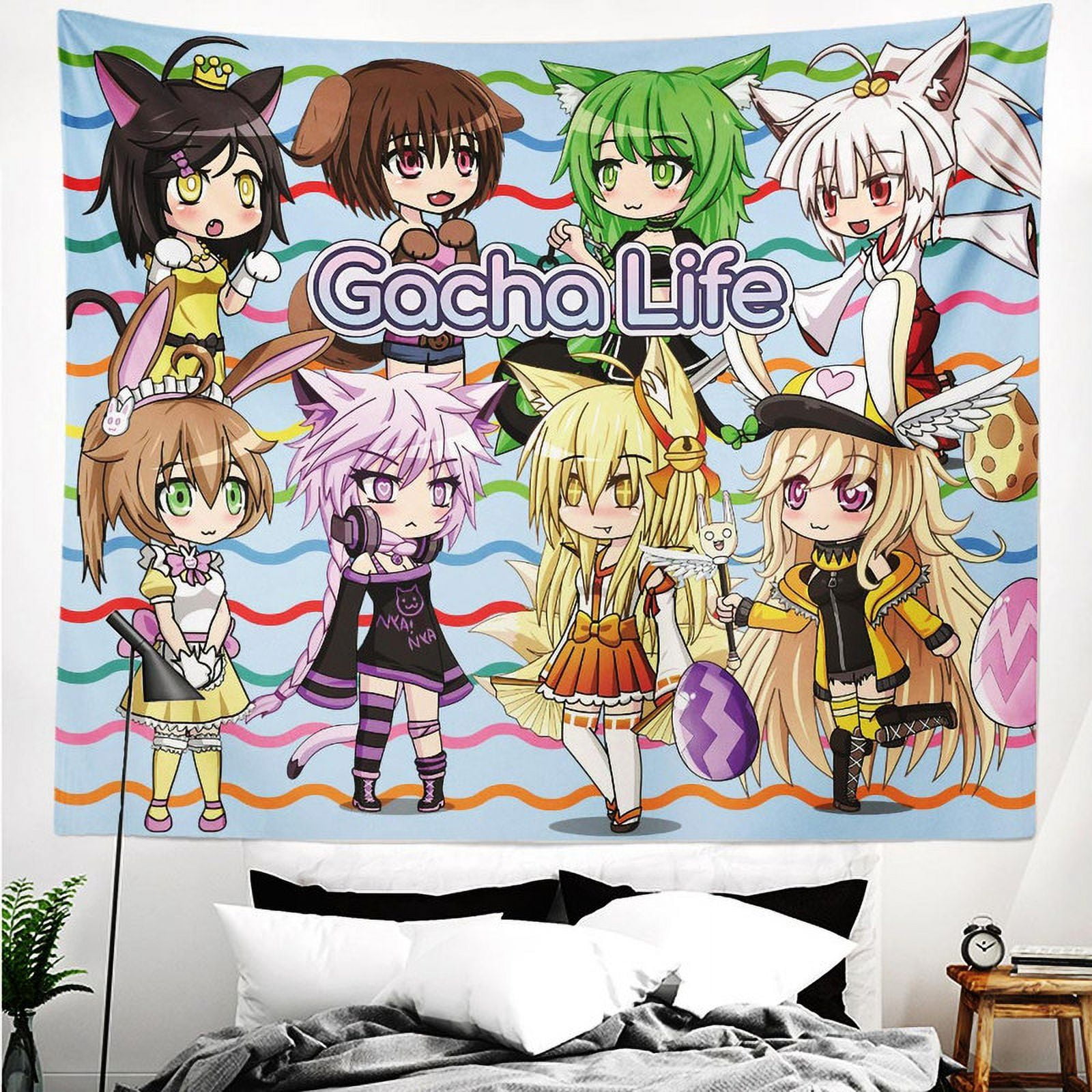 Gacha Life Tapestry Backdrop Background Poster Gift for Bedroom ...