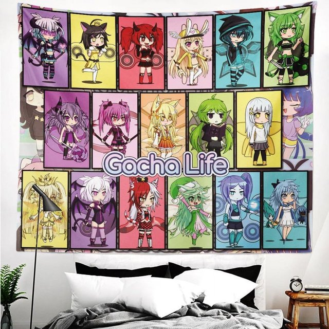 Gacha Life Tapestry Gift Wall Hanging Backdrop for Room Bedroom Girls ...