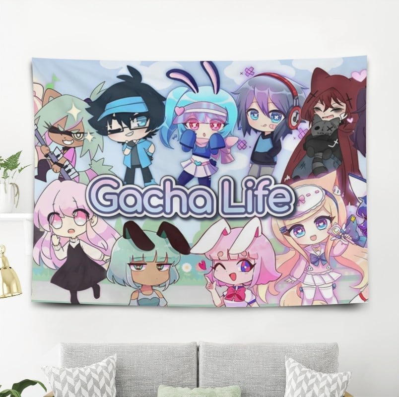 Gacha Life Tapestry Gift Wall Hanging Backdrop for Room Bedroom Girls ...