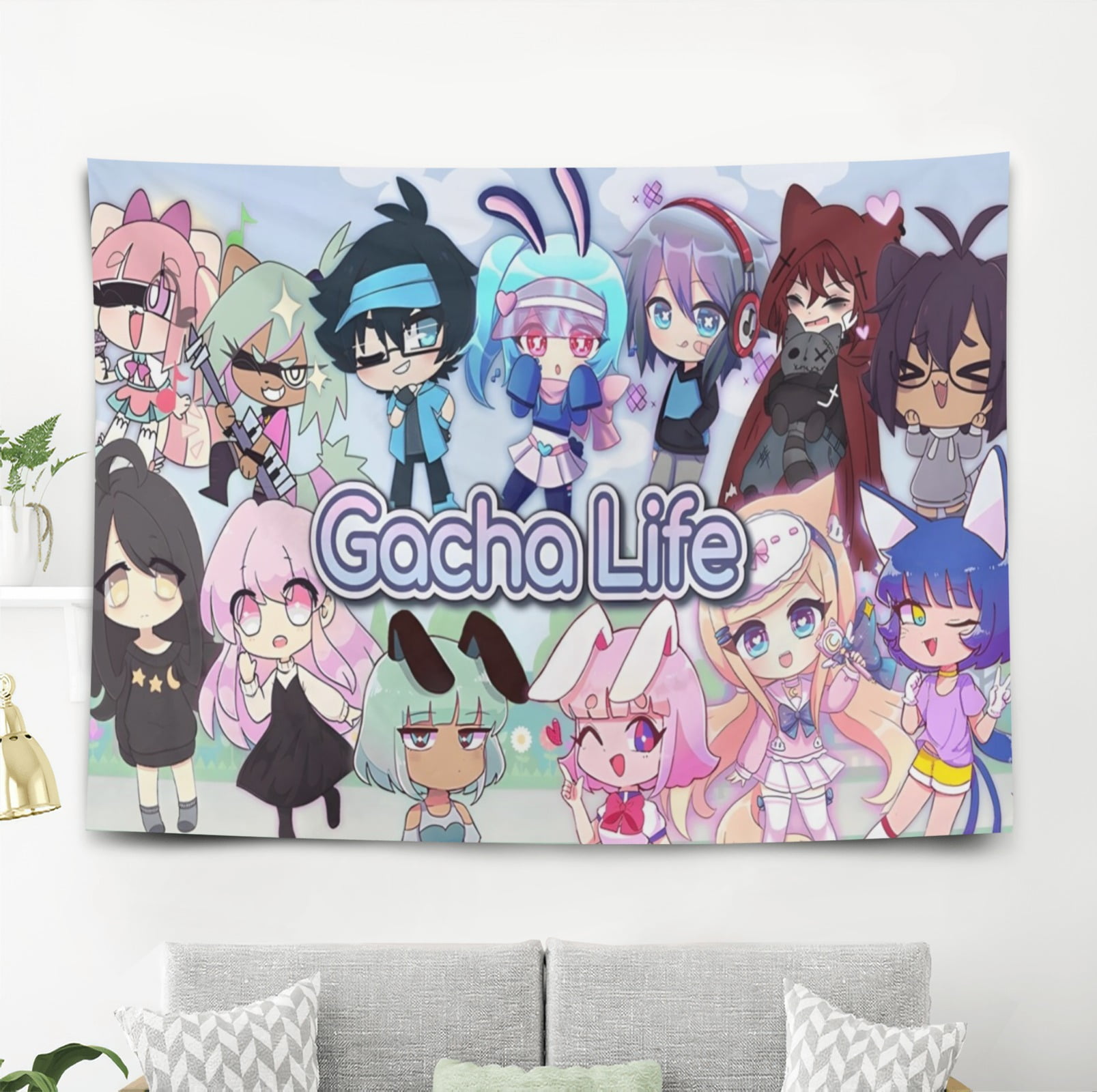 Gacha Life Tapestry Poster Wall Hanging Art Decor for Living Room ...