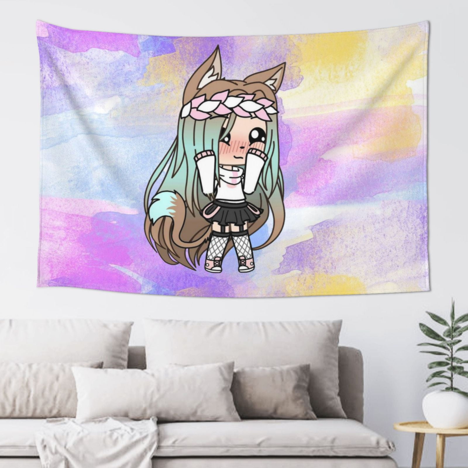 Gacha Life Tapestry Wave Wall Hanging Home Decoration Wall Blanket ...