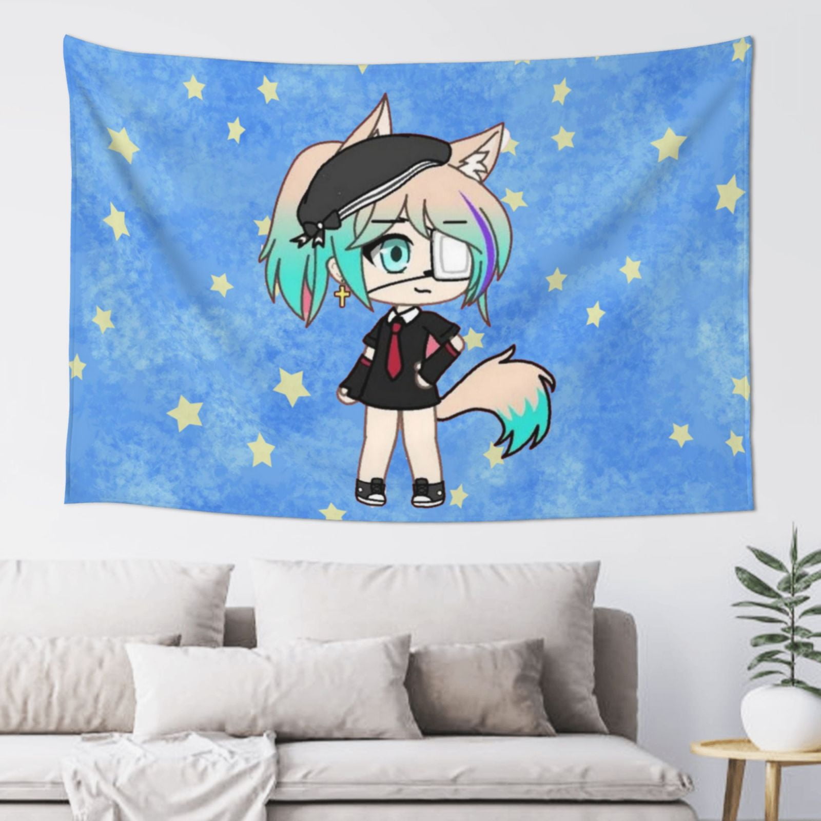 Gacha Life Tapestry Wave Wall Hanging Home Decoration Wall Blanket ...