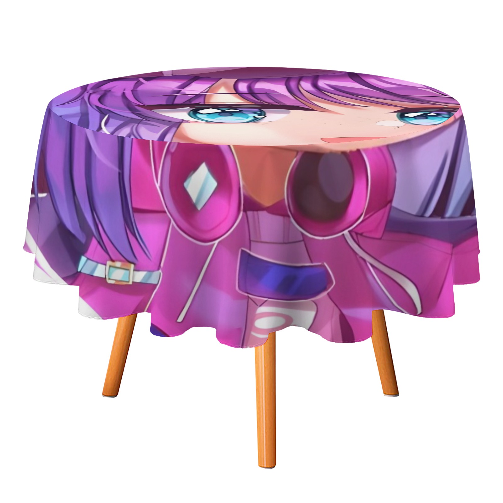 Gacha Life-Theme Round tablecloth has an iconic print, fits most tables ...